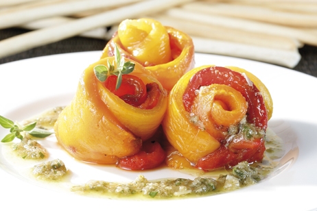 Dreifarbiges Peperoni-Antipasto | Einfach Kochen by Meta Hiltebrand ...